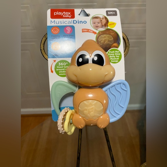 Playtex | Toys | Playtex Musical Dino Toy Brown And Blue | Poshmark